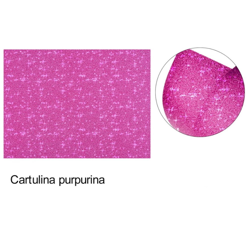 Cartolina Purpurina Rosa A-4 Pack 25fls. 250gr. – BLOCO